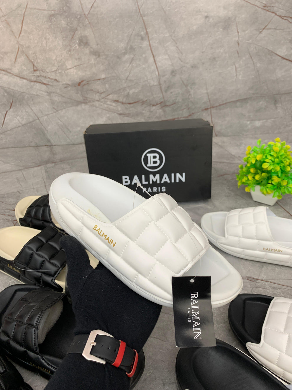 Balmain sliders – Superstore Club